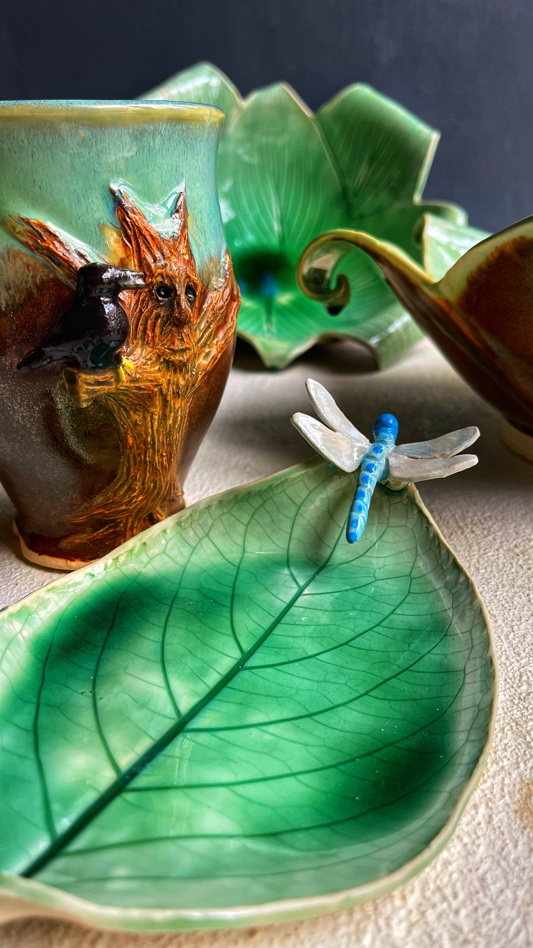 Ceramic artisan dinnerware by Lee Wolfe Pottery