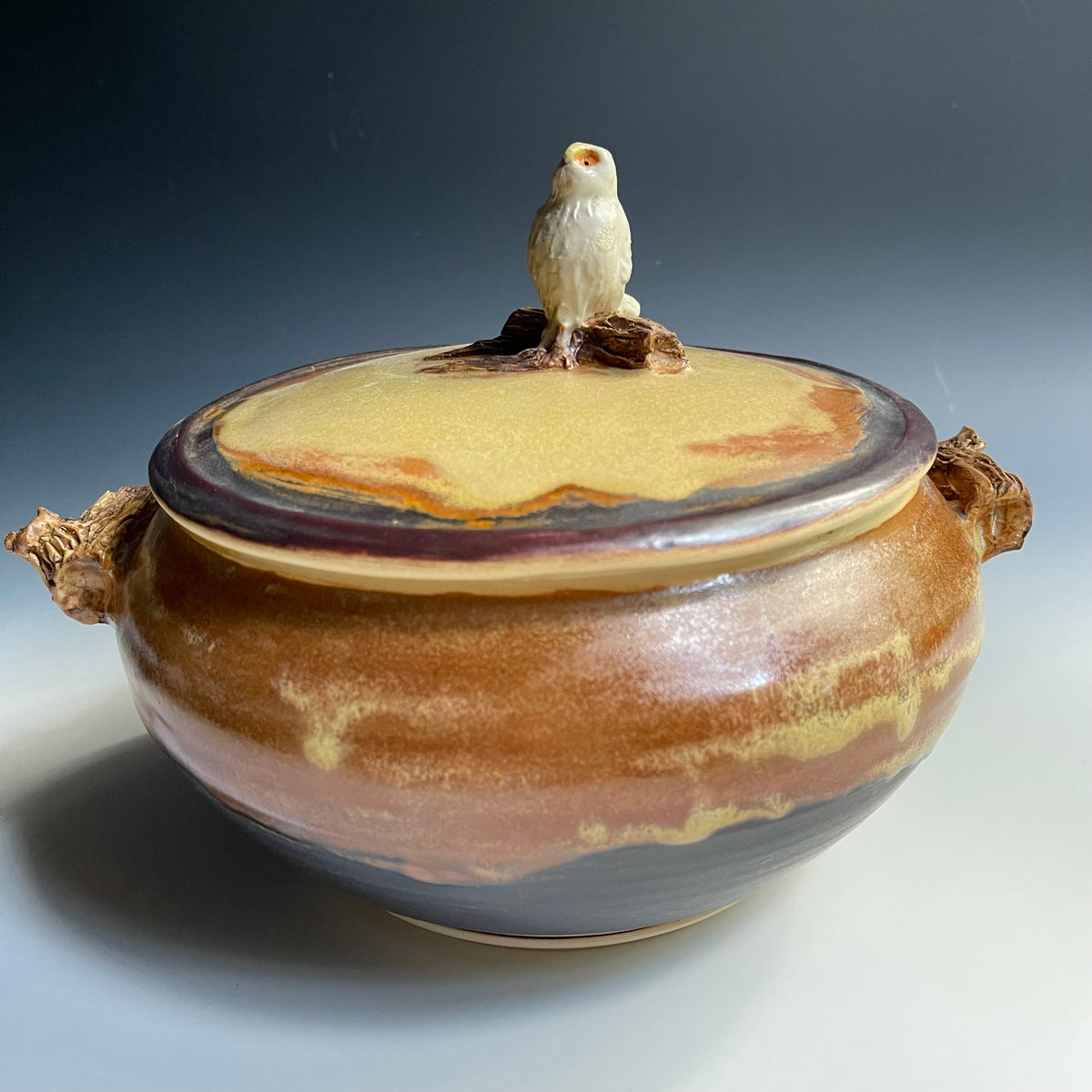 Owl Casserole in Rust – Lee Wolfe Pottery
