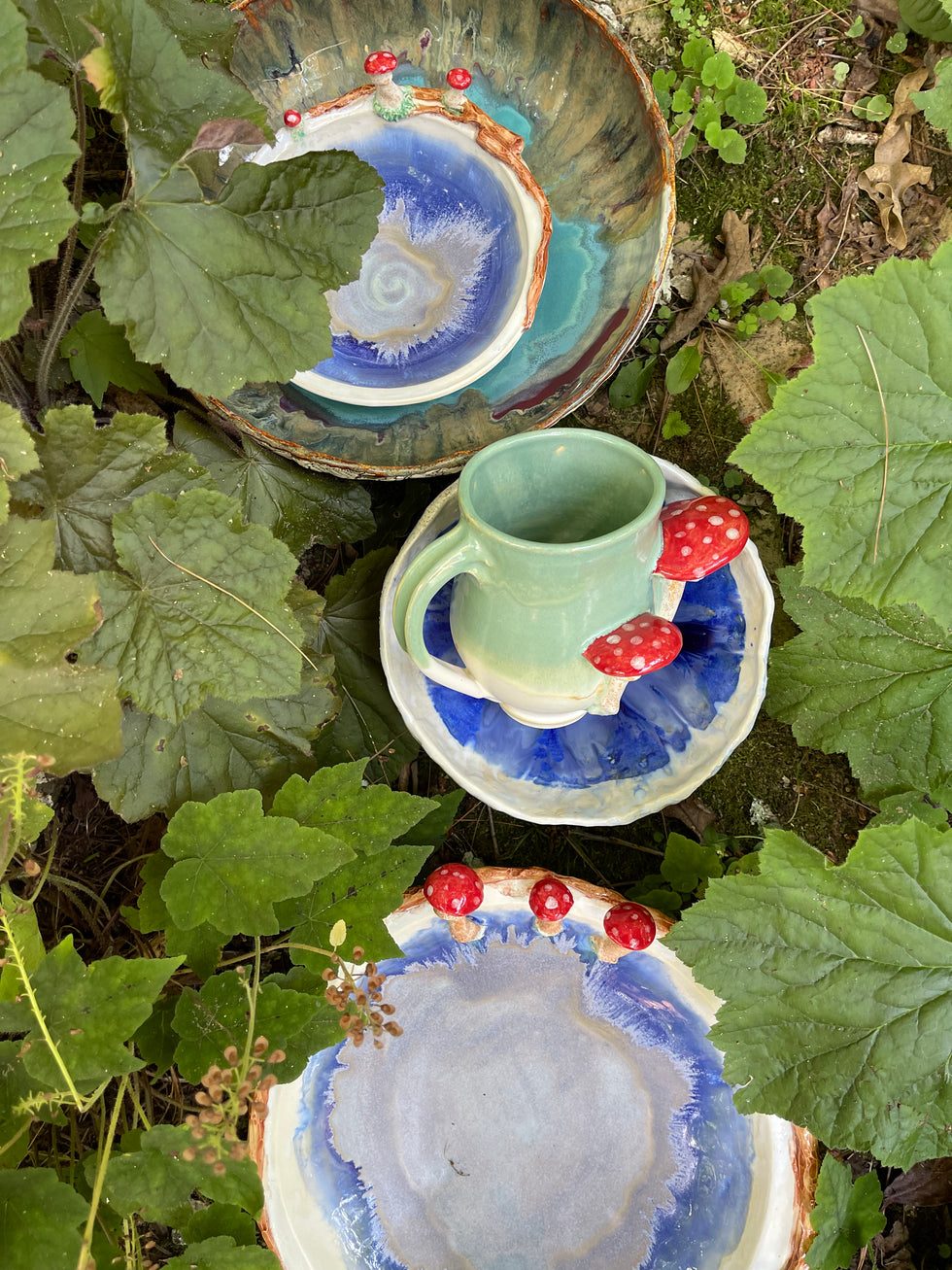 Ceramic artisan dinnerware by Lee Wolfe Pottery
