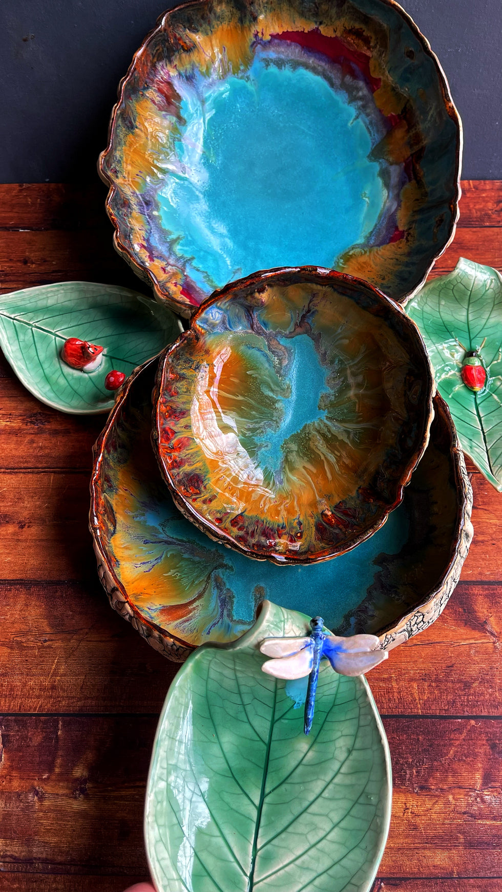 Ceramic artisan dinnerware by Lee Wolfe Pottery